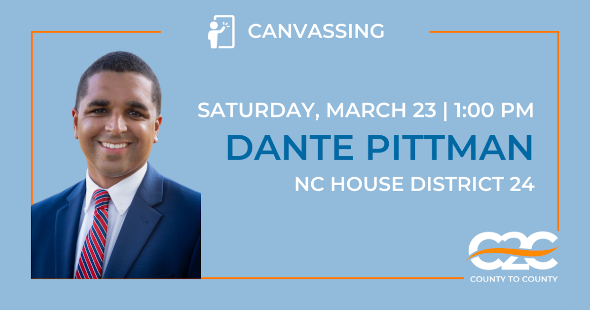 Spotlight: Day of Action for Dante Pittman -- Join us For A Canvassing Day Out in Wilson County ...